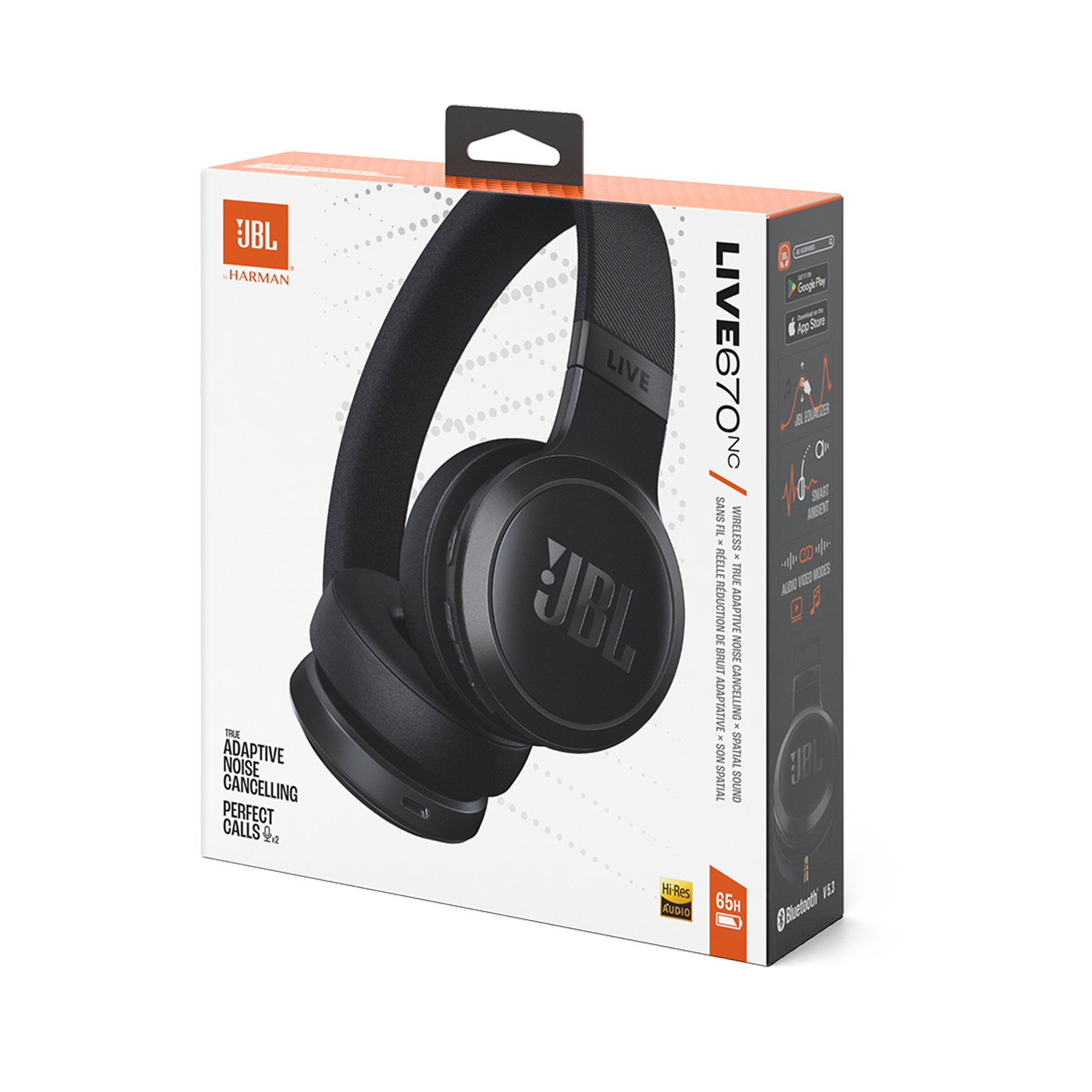 JBL Live 670NC | Wireless On-Ear Headphones with True Adaptive Noise ...